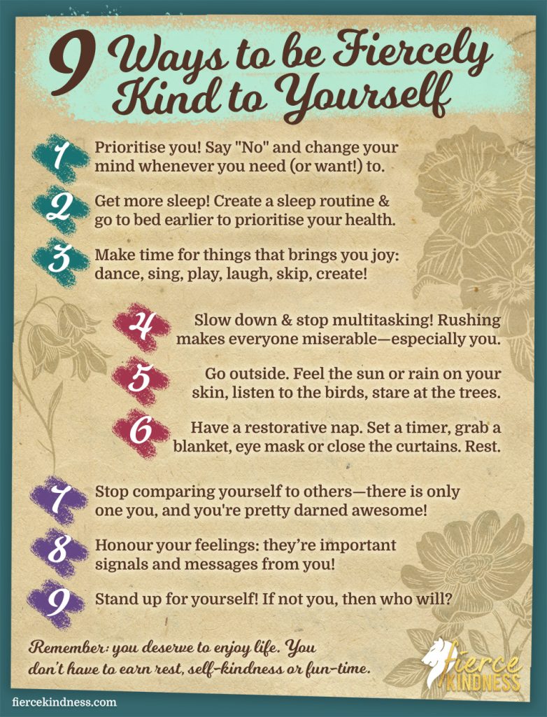 9 Ways to Be Fiercely Kind with Yourself! (Infographic) | Fierce ...